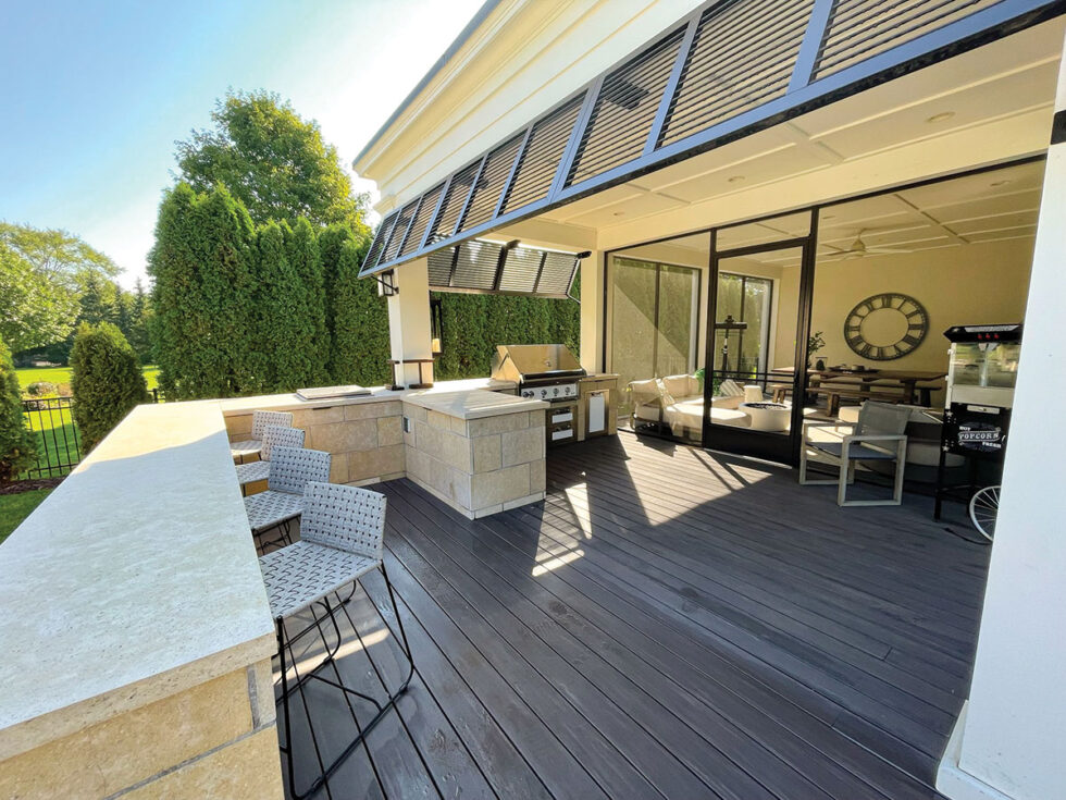 Swimming Pool, Pool House & Fireplace - Edina, MN - Yardscapes